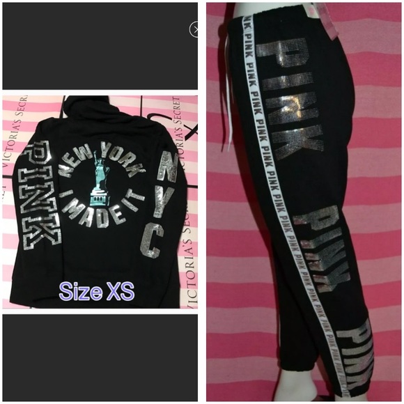 PINK Victoria's Secret | Tops | Vs Pink Bling Outfit Set Extra Small ...